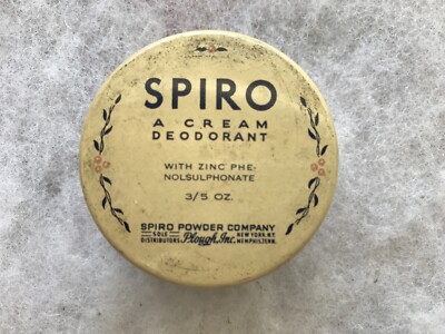 SPIRO Cream Deodorant Vintage Milk Glass Jar, Plough Inc. | eBay