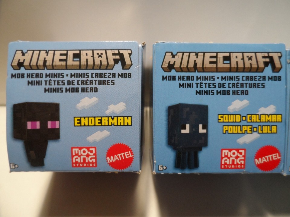 Minecraft Mini Figure 4 New in Box.. SQUID, COW, CREEPER, ENDERMAN NEW ...
