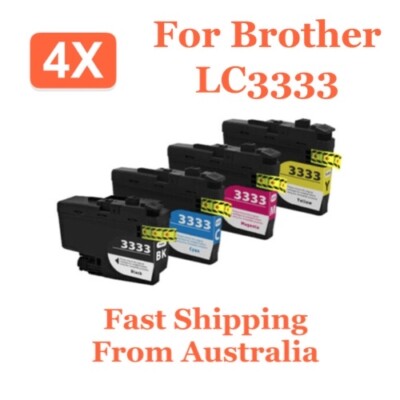 4x Generic Brother LC3333 LC-3333 Ink Cartridge Brother MFC-J1300dw ...
