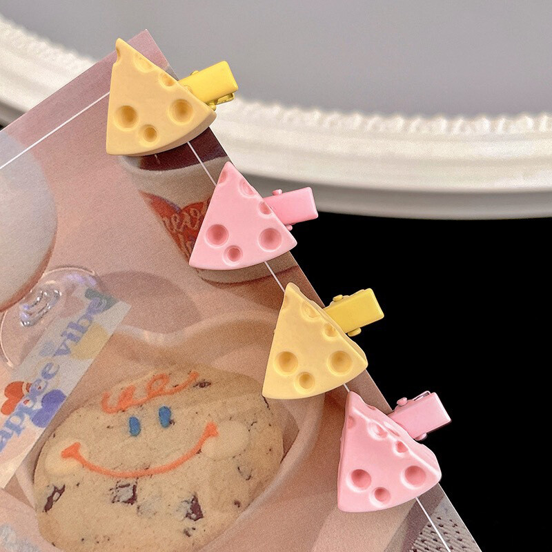 5Pcs Kawaii Cheese Hair Clips For Women Girls Cute Barrettes Hair Clip ...