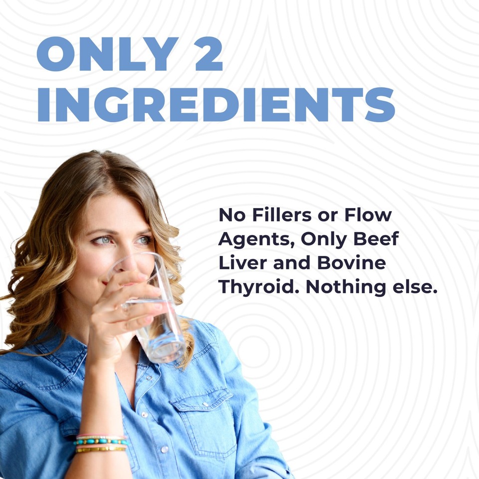 Desiccated Thyroid Supplement W/ Beef Liver Beef Thyroid Glandular ...