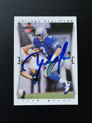 Rick Mirer Signed 1997 Score #184 Card Seattle Seahawks Autograph COA ...