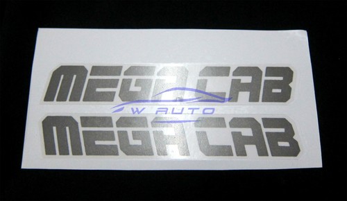 2x MEGA CAB LOGO STICKER DECAL BAGDE FITS MITSUBISHI L200 STRADA 2.8 ...