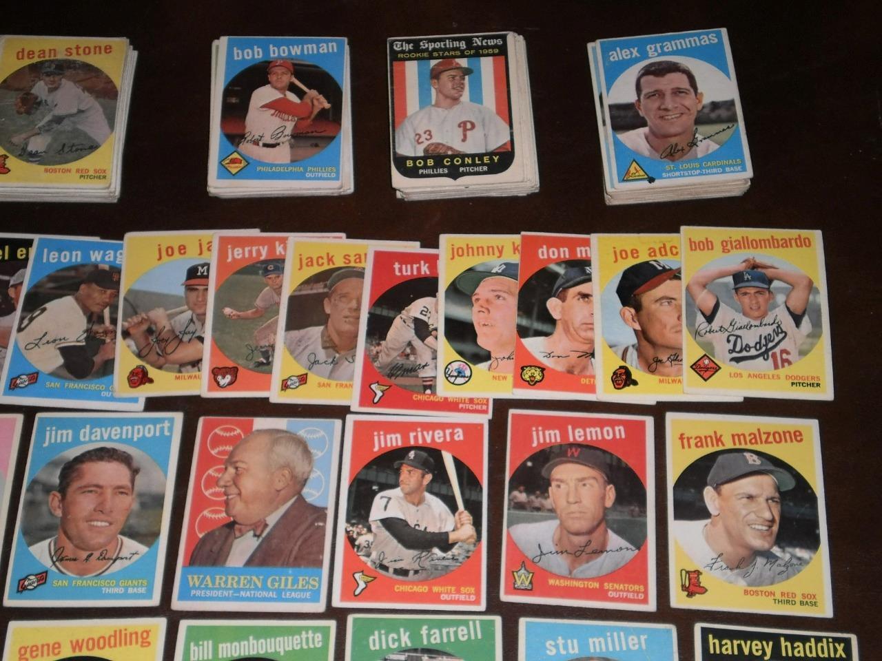 1959 Topps Vintage Baseball Card set Lot 194 Diff Ford Tigers & Red sox ...