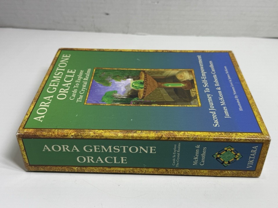 AORA GEMSTONE ORACLE Book/Cards set - Explore The Crystal Realms ...