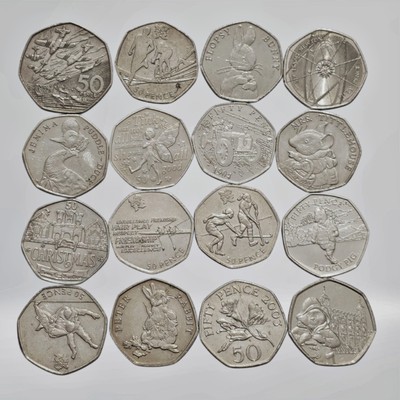 50p Coins UK Rare Fifty Pence Circulated All Beatrix Potter Olympics ...