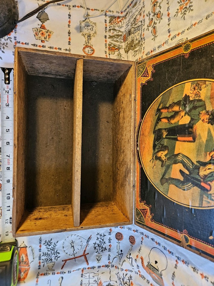 MASON'S CHALLENGE BLACKING Shoe Polish Store Display Antique Wooden Box ...