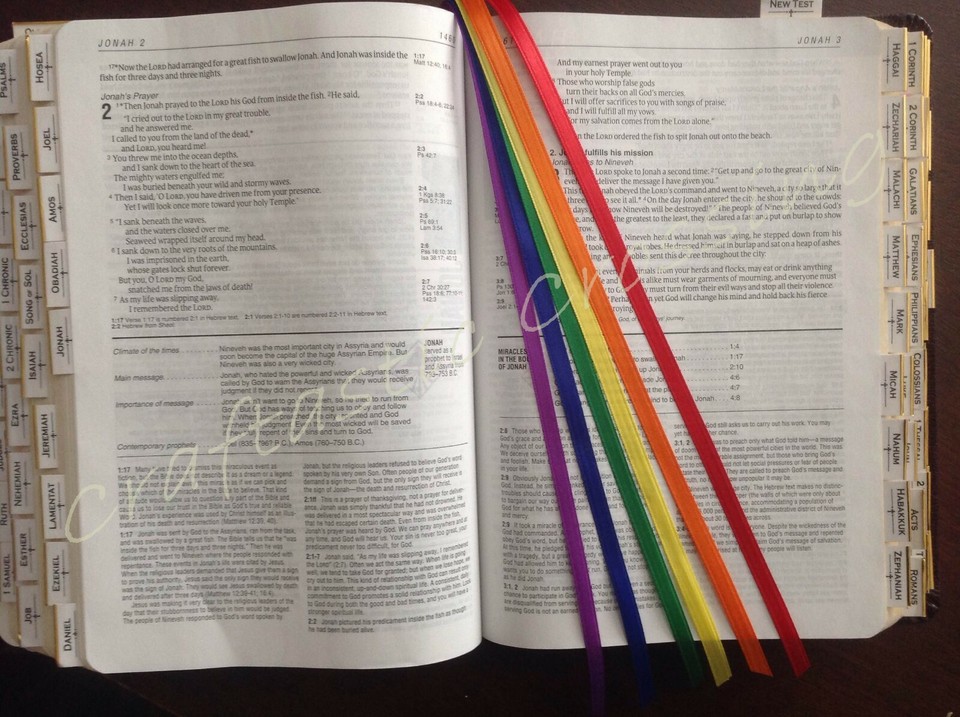 RAINBOW bookmark ribbons, multi page book marker, Bible study, hymnal ...