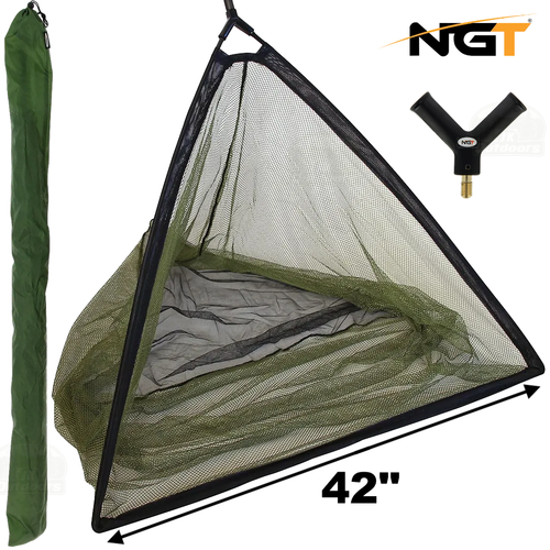 NGT 42" Inch Landing Net with Metal Spreader V Block Carp Fishing ...