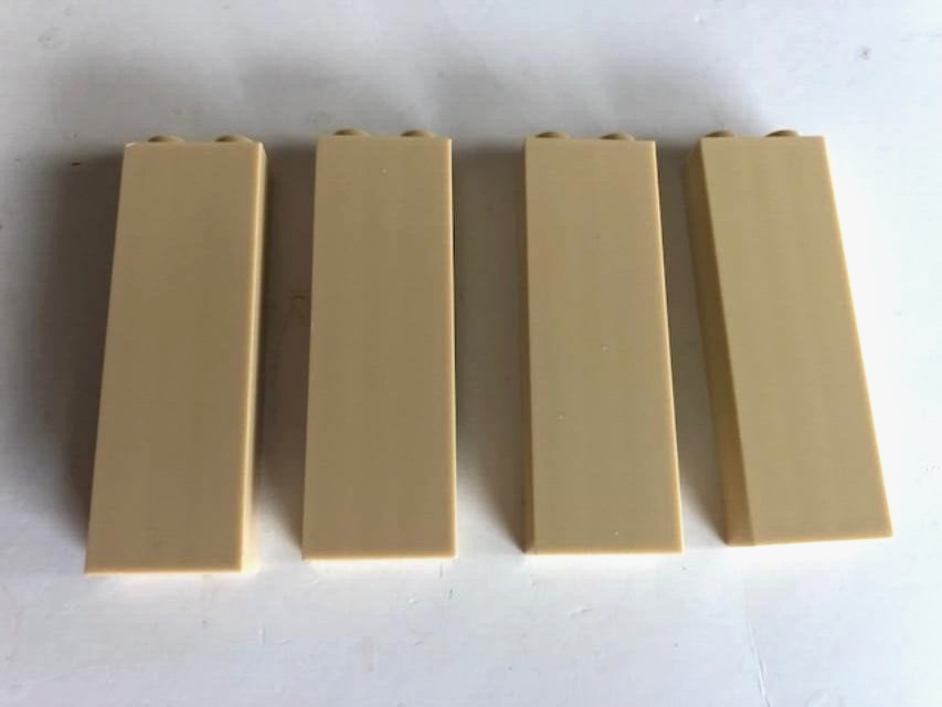 LEGO Parts: 1x2x5 Wall Columns, Pillars, Tan / Beige, Part # 2454 - Lot ...