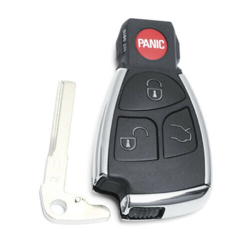 3 Button+Panic Modified Smart Remote Key Shell Case for Mercedes-Benz ...