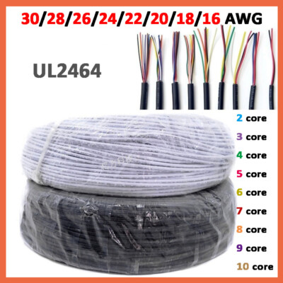 Flexible PVC Wire 30 AWG - 16 AWG Signal Control Cable 2/3/4/5/6/7/8/9 ...