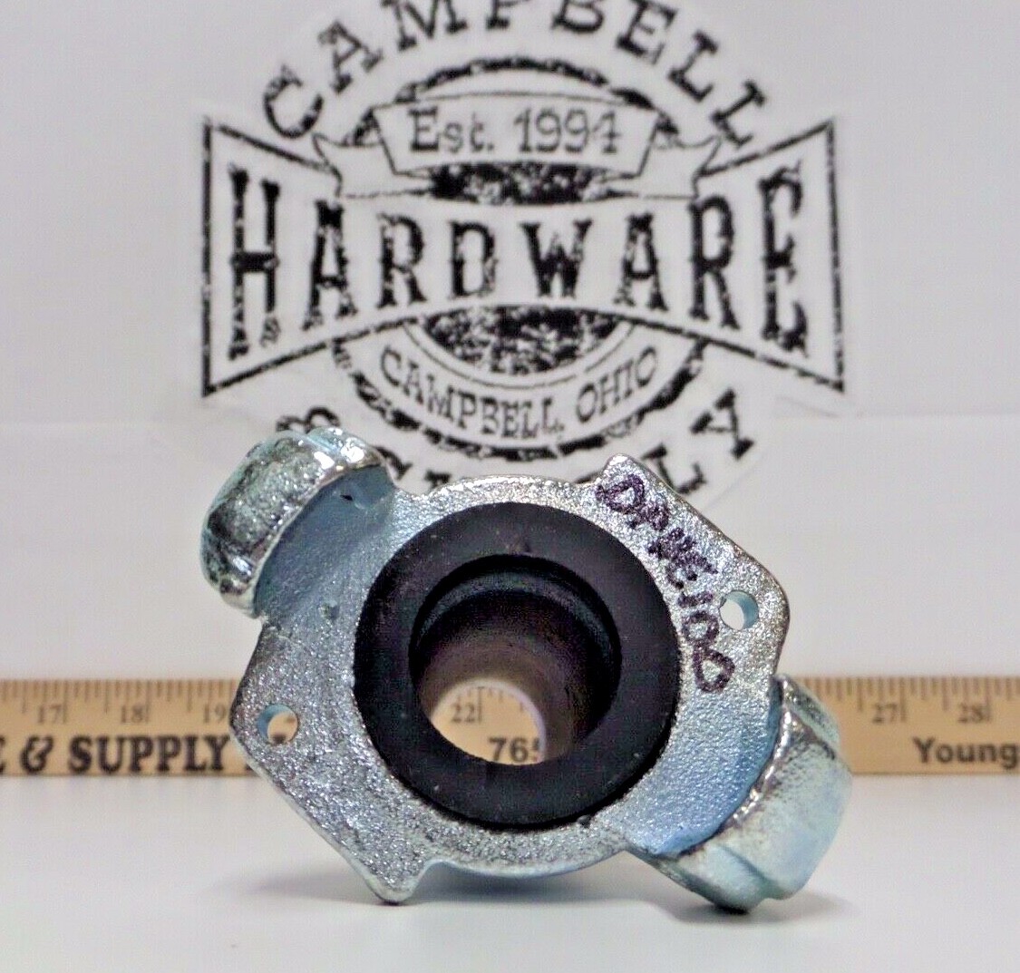 1" Global Air Hose Fitting, 2 Lug Steel Crows Foot Compressor Barb ...