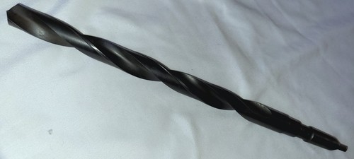 49/64" Oil Hole Drill Bit MT2 Taper Shank 118° Notched Point 13" Length ...