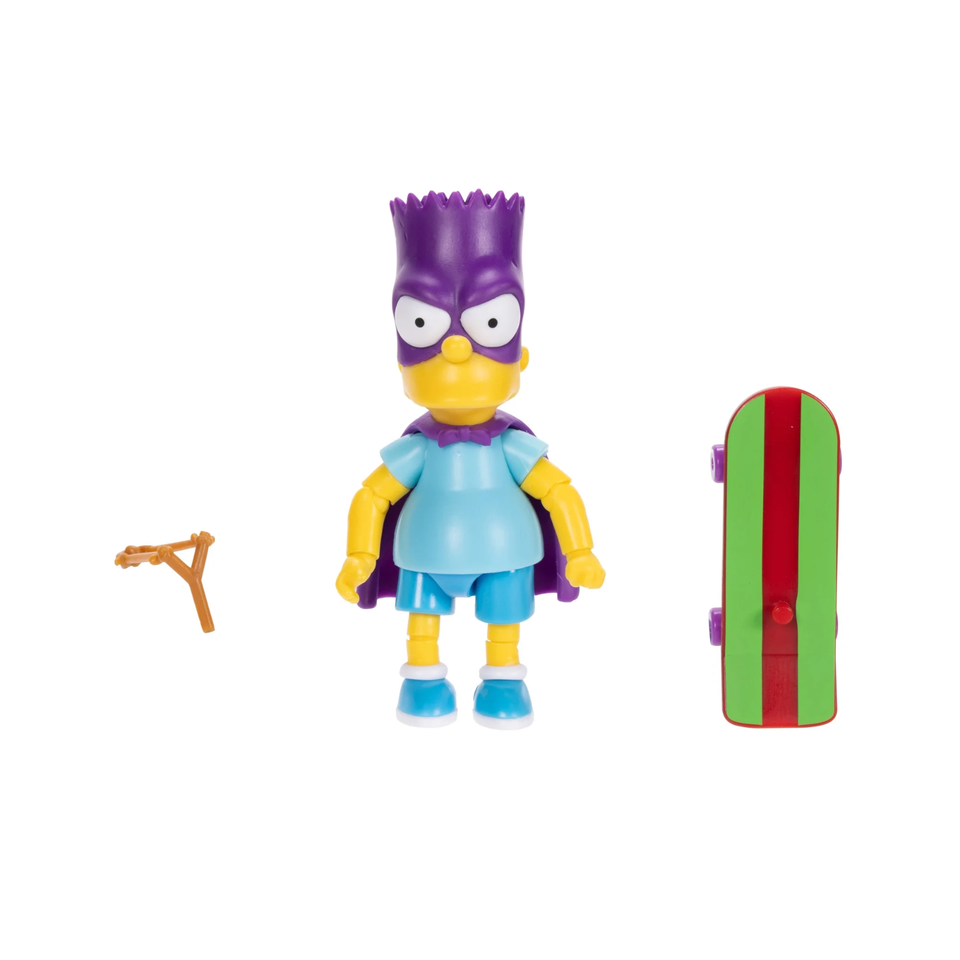 The Simpsons 5 inch Tall Bartman Articulated Action Figure Skateboard ...