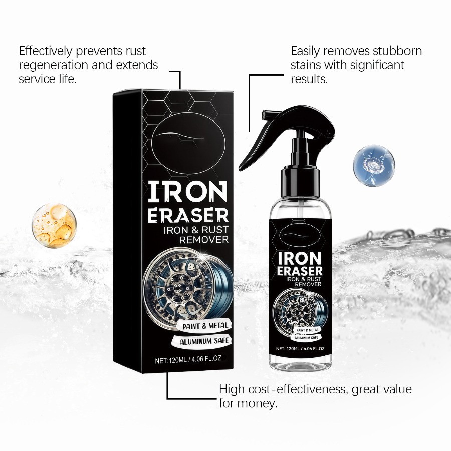5x Iron Eraser Rust Remover Spray, Car Wheel Paint Brake Dust Fast ...