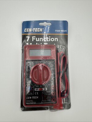 Cen-Tech 7 Function Digital Multimeter Voltage Tester Auto Electrical ...