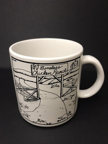 Vintage The Far Side BONELESS CHICKEN RANCH Coffee Mug 1983 Gary Larson ...