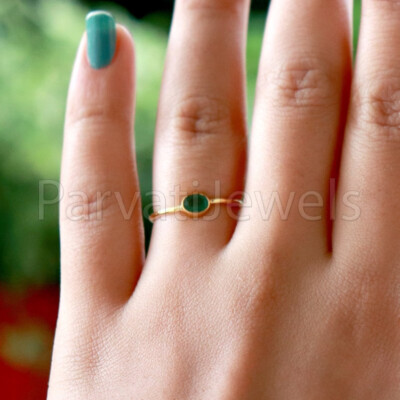 Natural Emerald Gemstone 14k & 18k Solid Gemstone Ring Jewelry | eBay