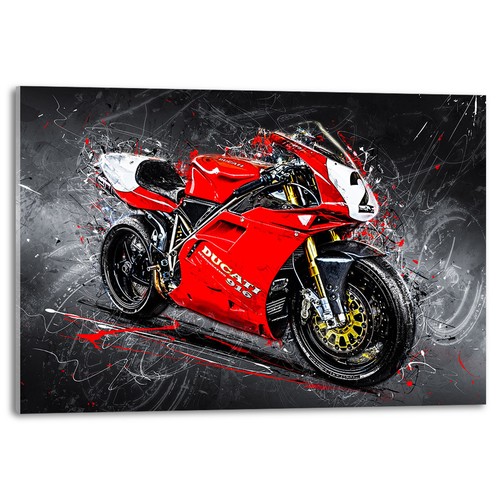 ACRYLGLAS BILD WANDBILD POSTER DUCATI 916 ABSTRAKT KUNSTBILDER MOTORRAD ...