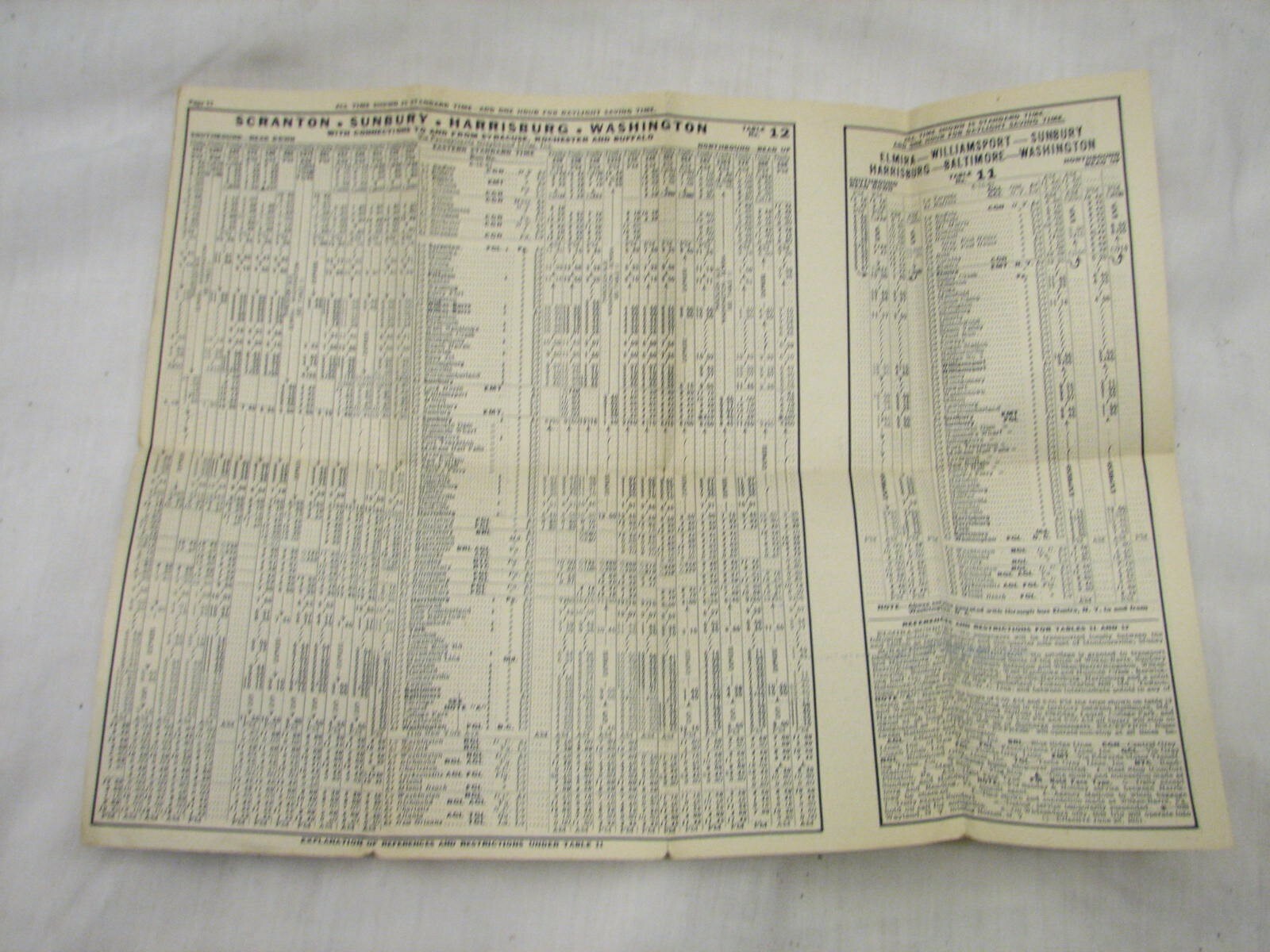 Rare Pr PA Greyhound Bus Timetable Schedule 1951/1953 Valley Lemoyne ...