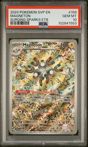 Magneton 159 Promo PSA 10 Surging Sparks ETB 2024 Pokemon Card GEM MINT ...
