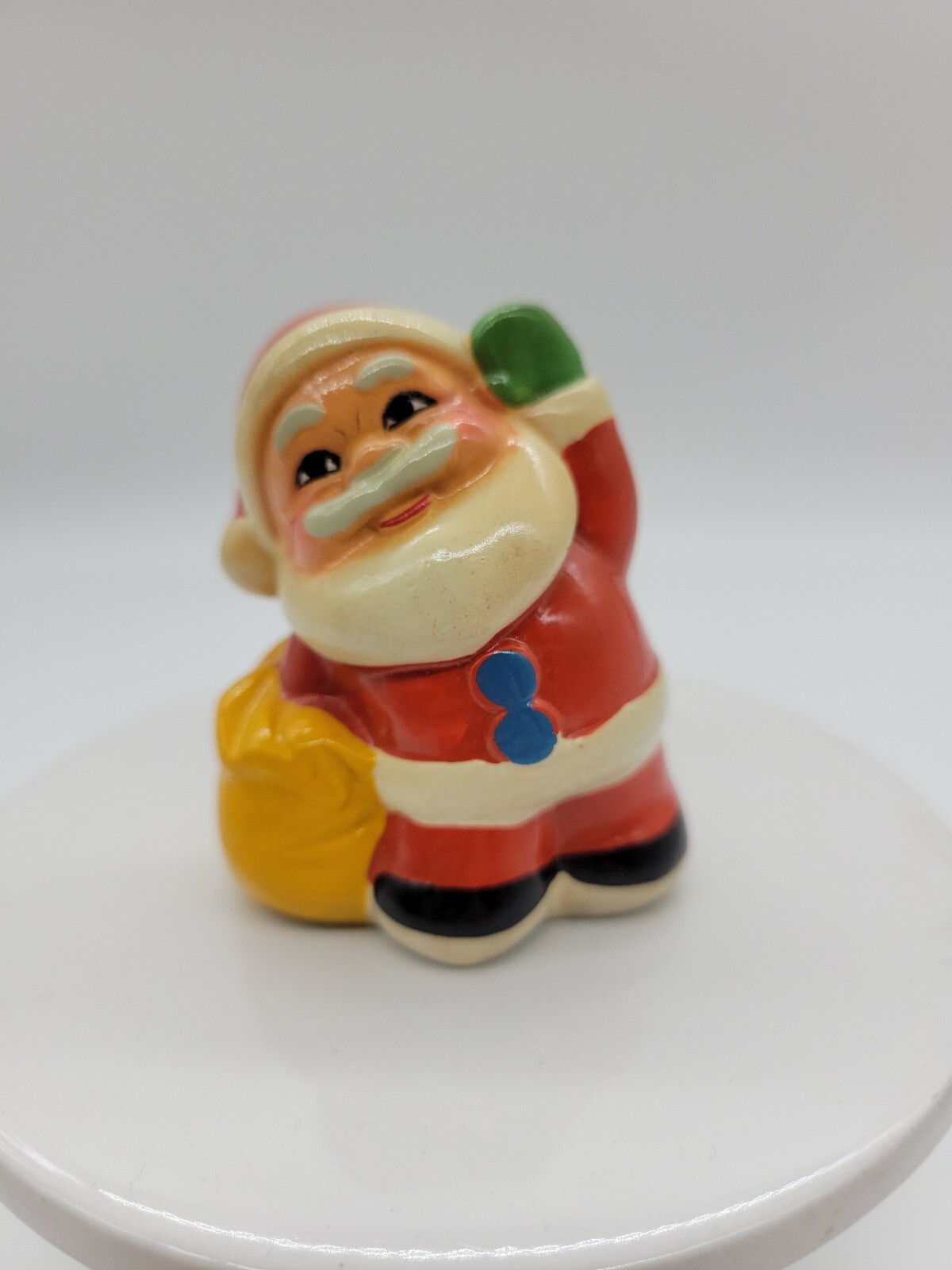 Vintage SANTA CLAUS Painted Terra Cota Ceramic CHINA Shanghai Pencil ...