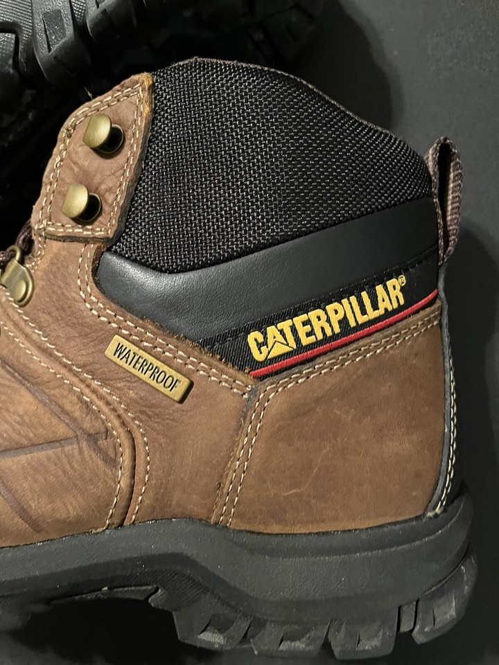 Caterpillar THRESHOLD ST Mens STEEL TOE P90935 Real Brown Waterproof ...