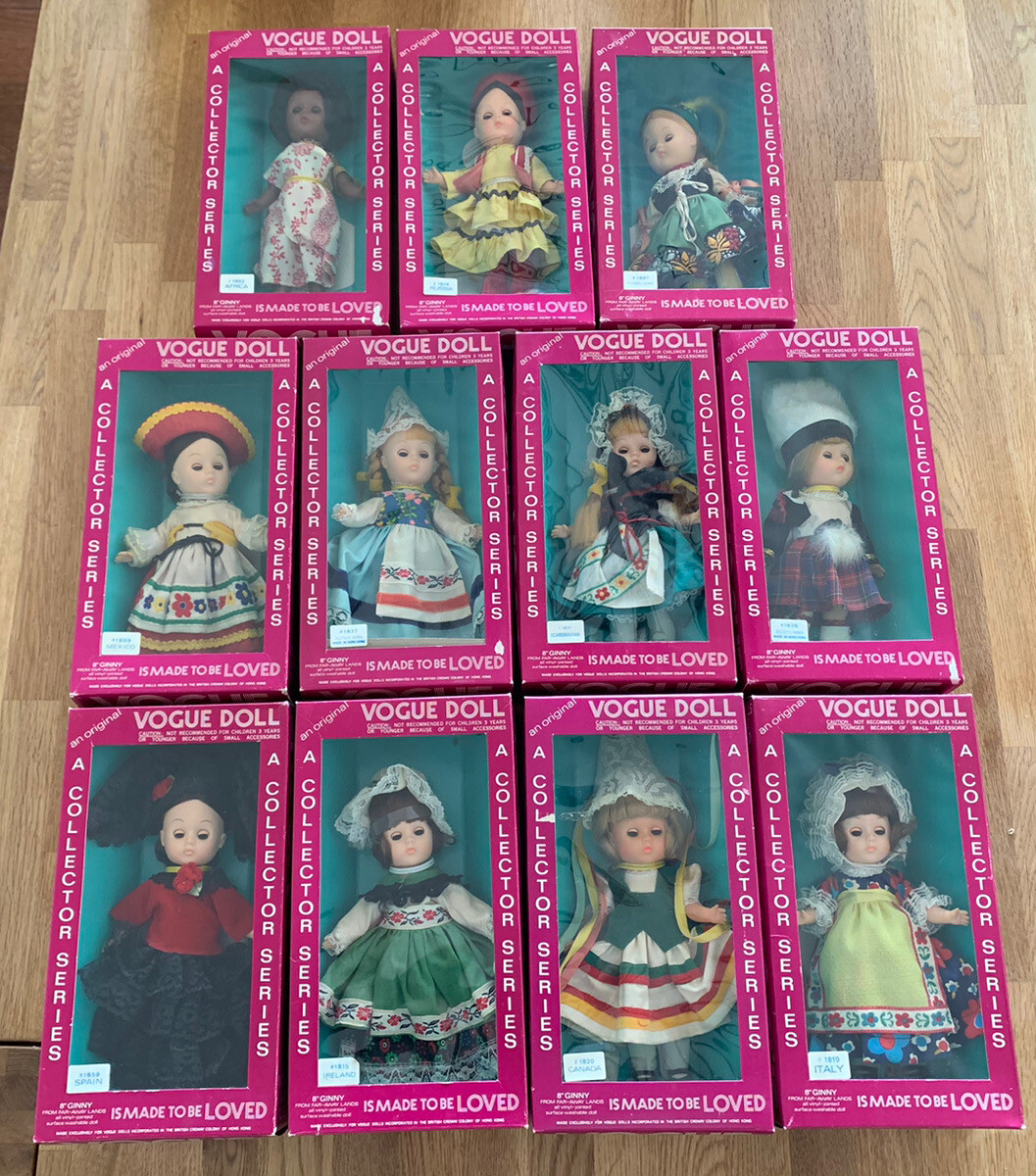 Lot Of 11 Vintage Vogue Dolls Ginny 8 Inch From Far Away Lands NIB | eBay
