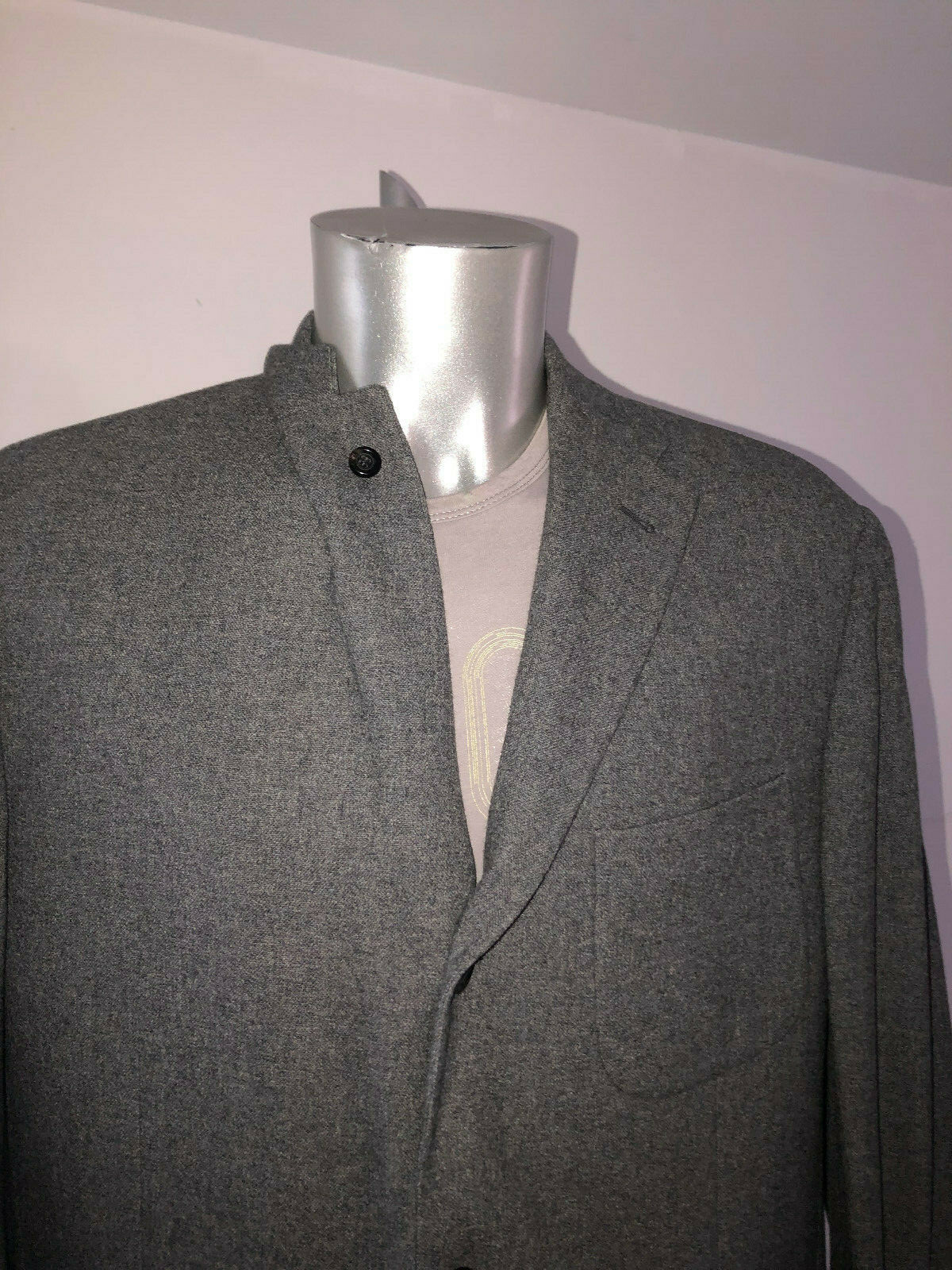 Luxurious Jacket Wool Blank Streaked Gray Corneliani Size 52 like New ...