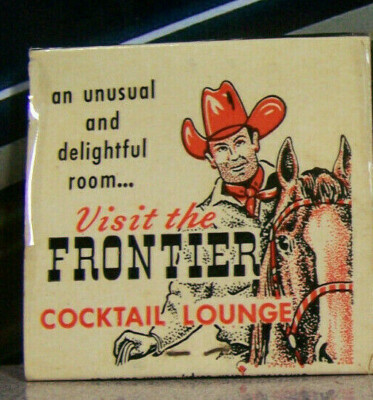 Vintage Matchbook A8 Miami Florida Frontier Cowboy Fred Abood's Steer ...