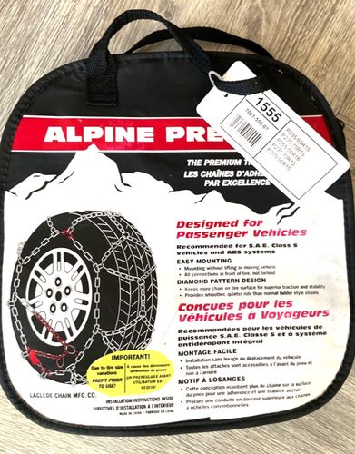 Tire snow chains Alpine Premier Diamond Pattern Stock 1555 new never ...