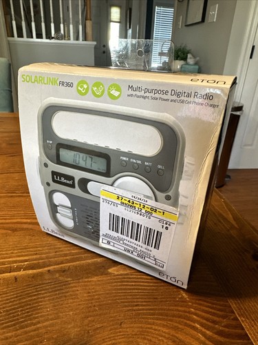 SOLARLINK FR360 Emergency Weather Radio Flashlight Solar Power USB PORT ...