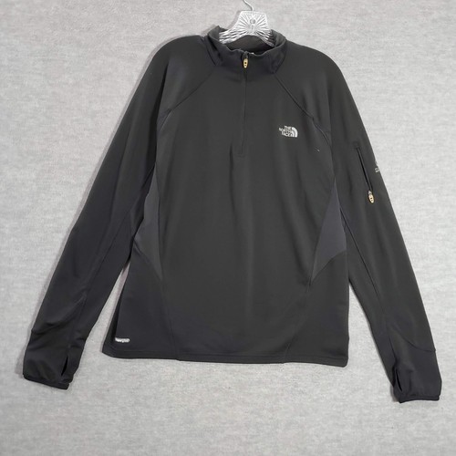 The North Face Men Sweatshirt Large Black Vapor Wick Flight Series 1/4 ...