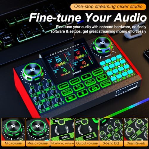 Podcast Equipment Bundle, G9 Soundboard for PC, Sound Board with G9 ...