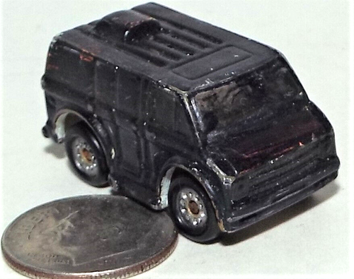Small Micro Machine 1970's Chevy Van Repainted Black | eBay