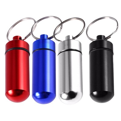Pocket Pill Case Keychain Small Pocket Pill Box Keychain Portable Mini ...