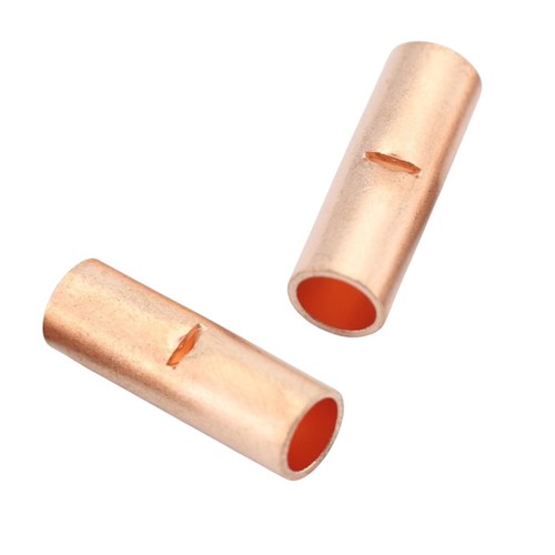 50 Pcs Non Insulated Butt Connectors Kit Bn 8 Agw 8 Butt Connectors For ...