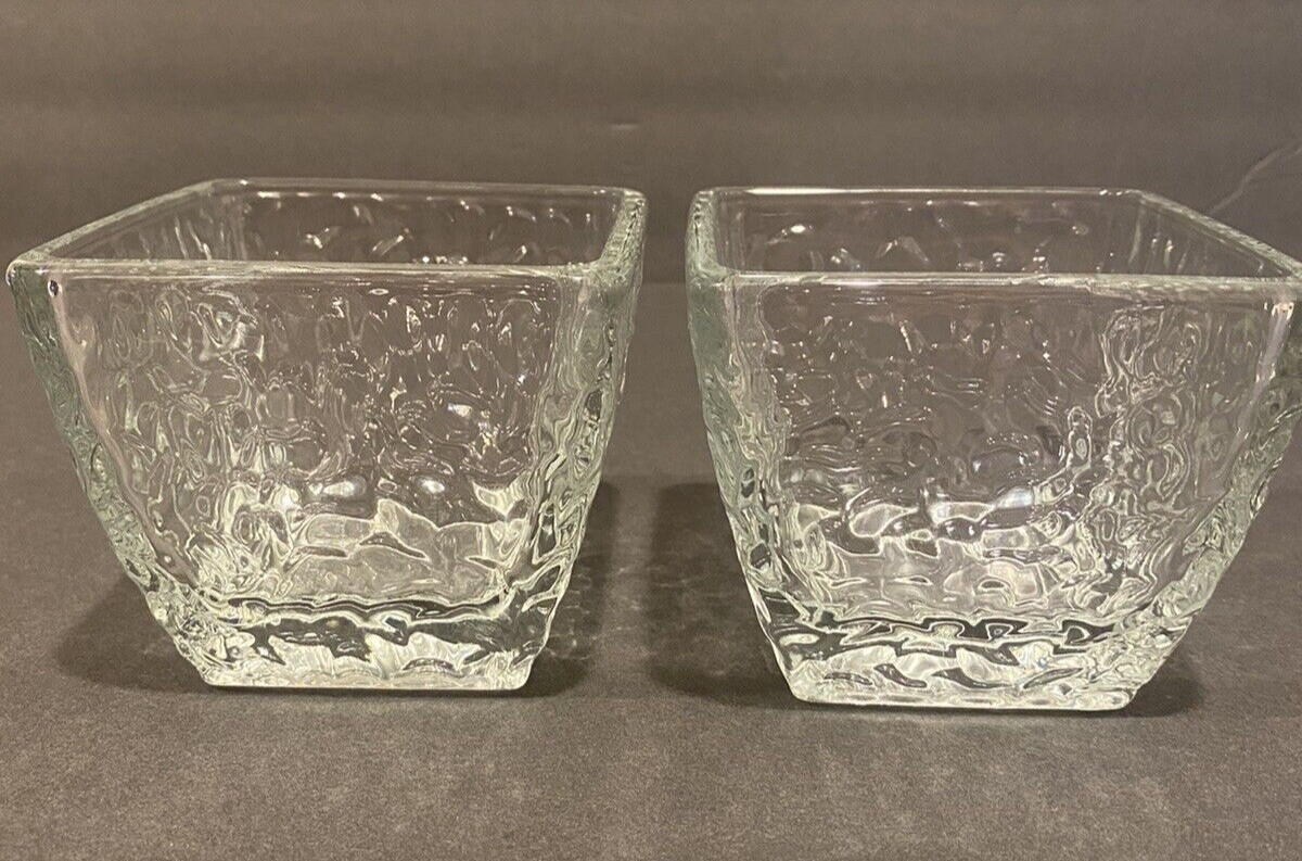 Disaronno Square Rocks Glasses (Set of 2) Textured 10 oz. Unique ...
