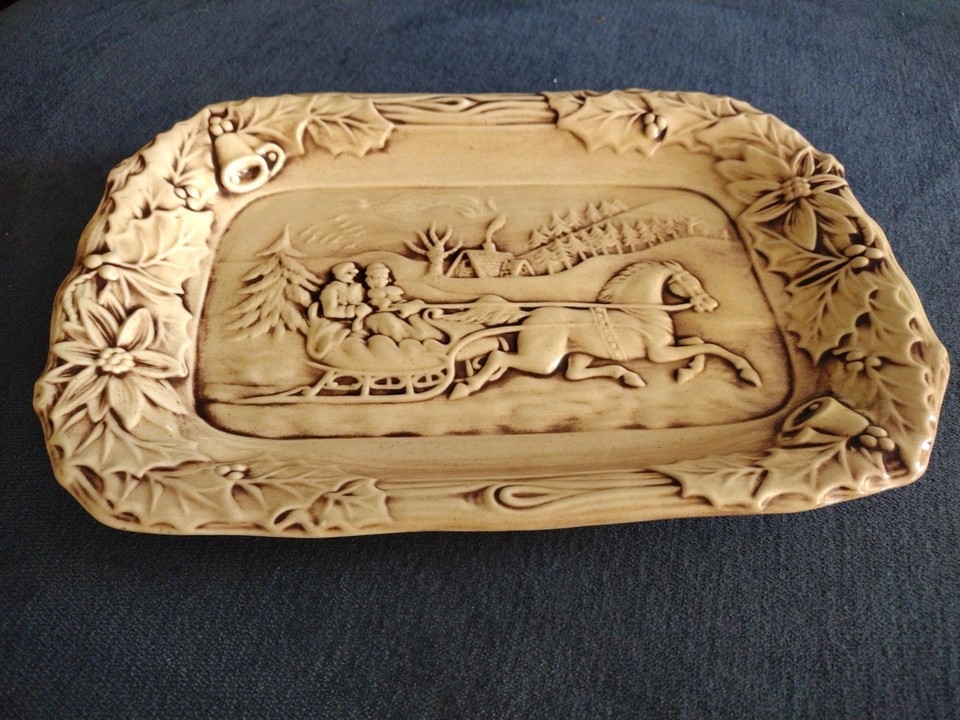 Small Handmade Christmas Serving Tray / Platter 12×8.5 | eBay