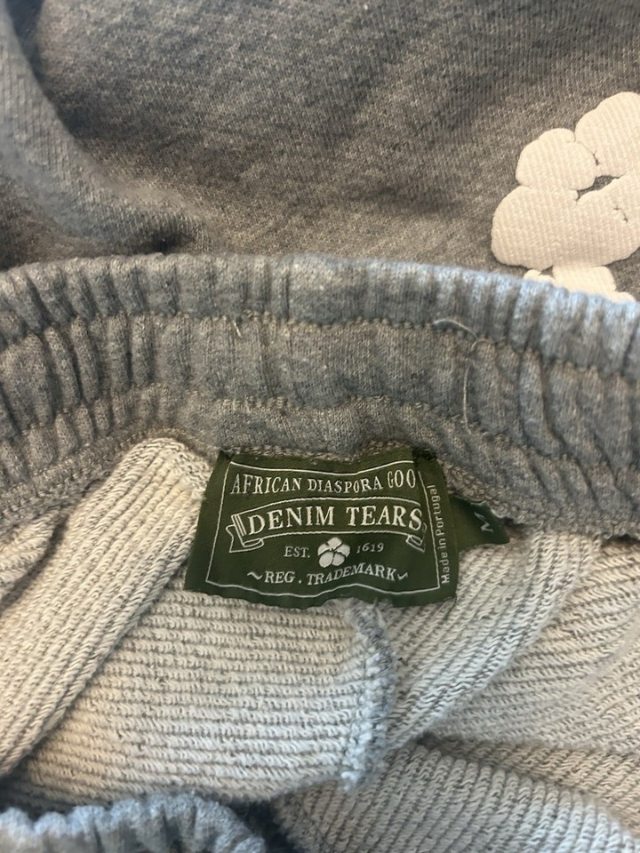 DENIM TEARS Grey Puff Print Sweat pants Size Medium | eBay