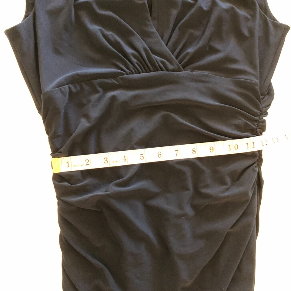 Ralph Lauren Women Navy Blue Body cone Dress Size 8 Stretch Sleeveless ...