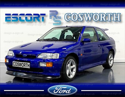 FORD ESCORT RS COSWORTH #M1320 SIGN 16" x 11.7" GARAGE METAL CAR LARGE ...