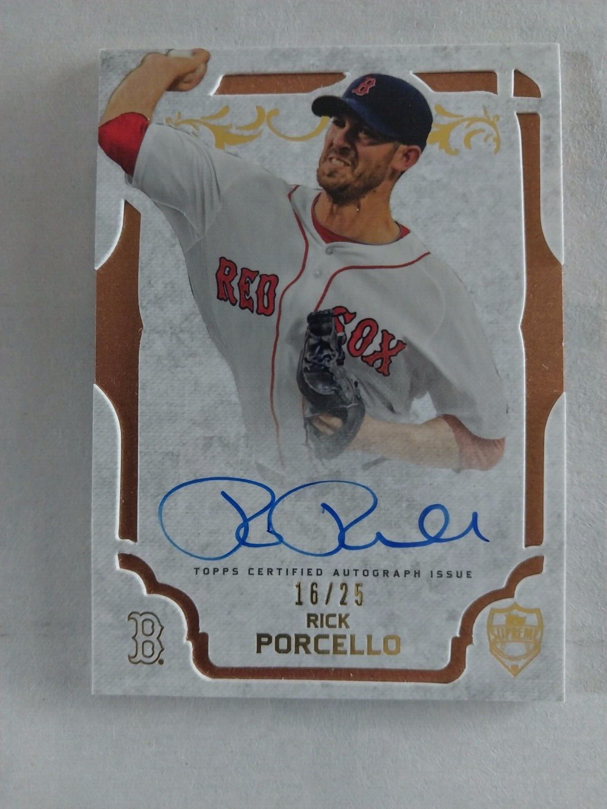 2015 Topps Supreme Autographs Orange Rick Porcello Red Sox 16/25! Hot ...