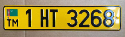 Turkmenistan Foreign Trailers license plate | eBay