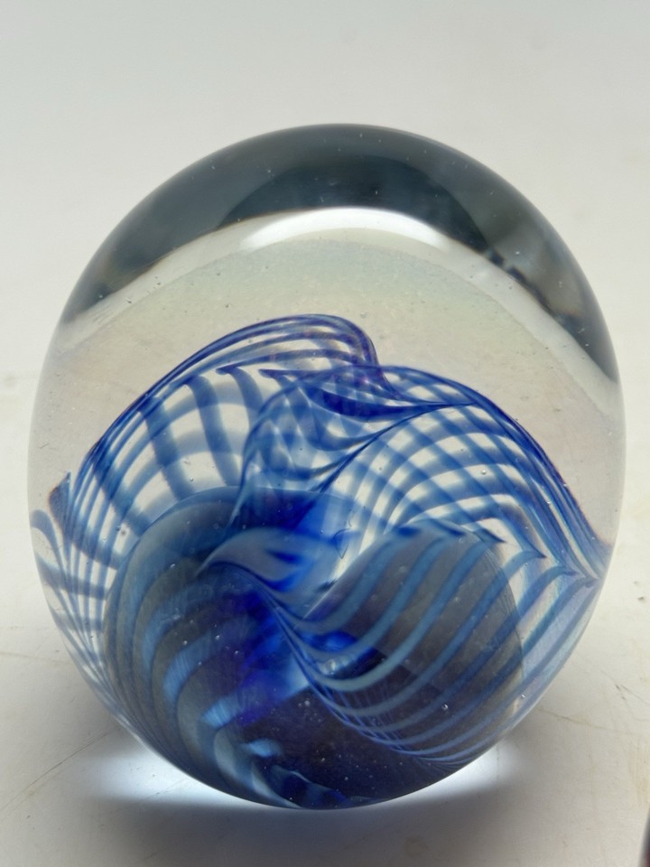 Assorted Studio Art Glass Paperweights. Artist Signed and Dated. Lot of ...