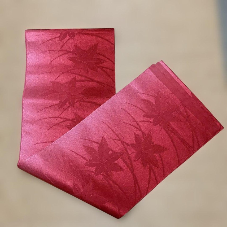 Obi Obi, single-band, autumn leaves pattern, red | eBay