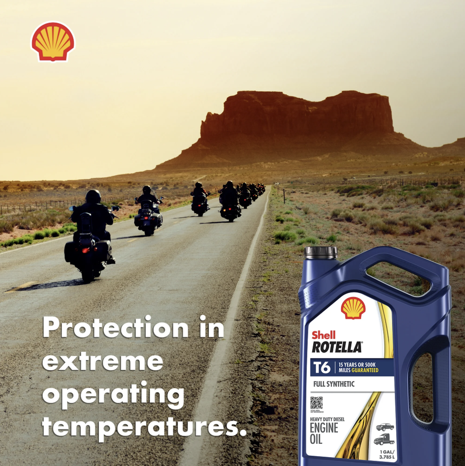 (2 Pack) Shell Rotella T6 5W-40 Full Synthetic Diesel Engine Oil, 1 ...