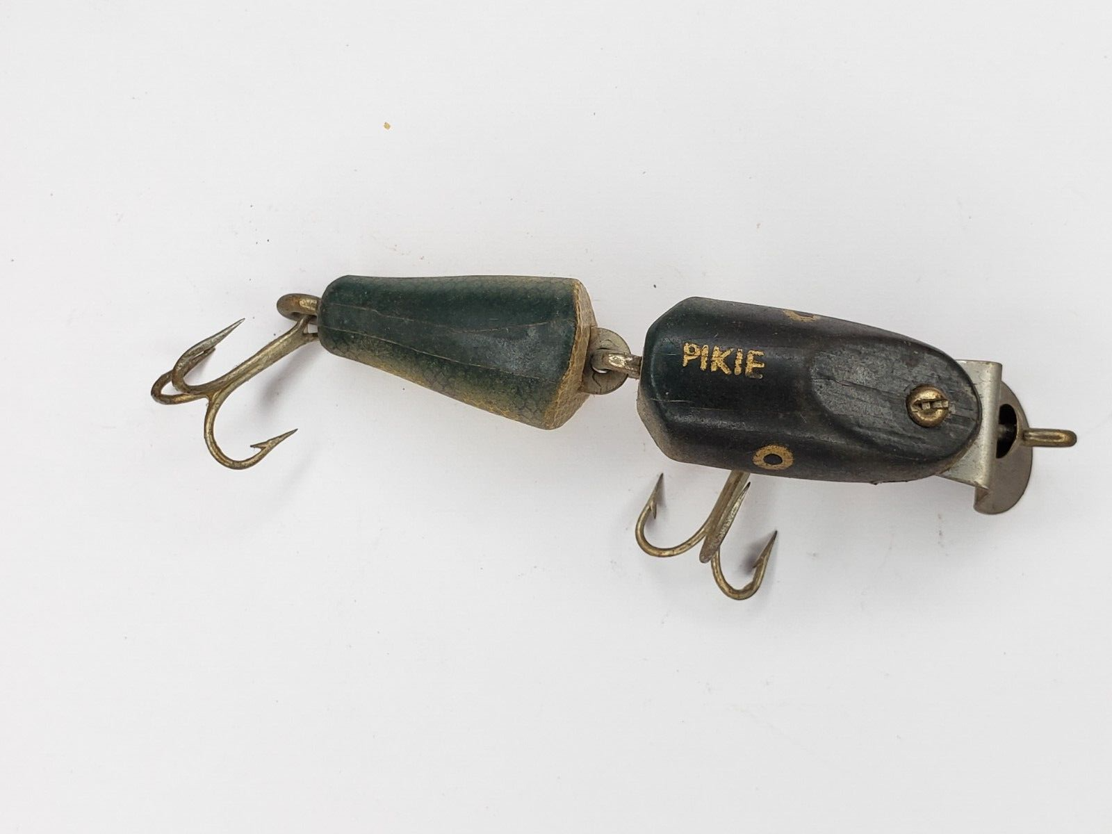 Vintage Wood Pike Fishing Lure Jointed C.Bait Co. Garret Ind. 9-7-20 | eBay