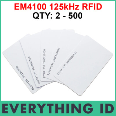 NEW EM4100 125KHz RFID PROXIMITY ACCESS KEY CARD ID READ LF TAG EM4102 ...